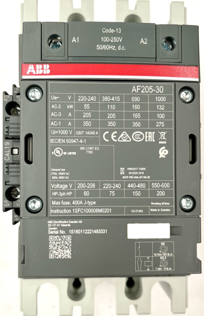 Contactor AF205-30-11-13 100-250V60Hz/DC - EMALAG